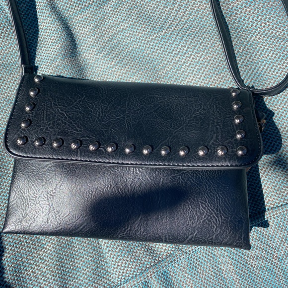 Bags | Nwt Sam Hadley Black Studded Crossbody Bag | Poshmark